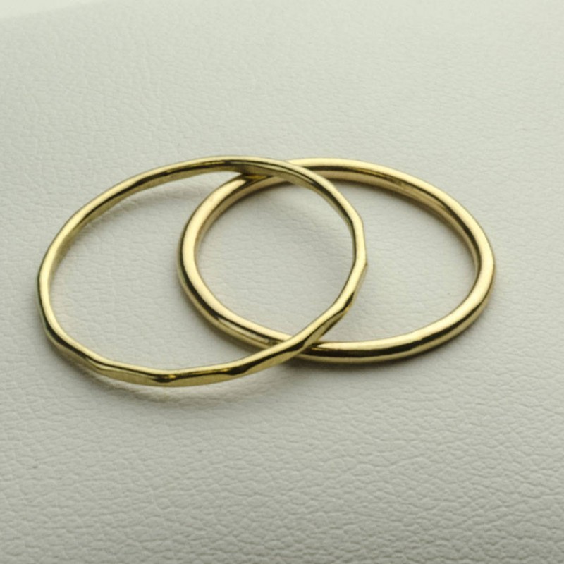 Real Gold Stackable Ring For Women, Delicate Stacking Ring 18k Solid ...
