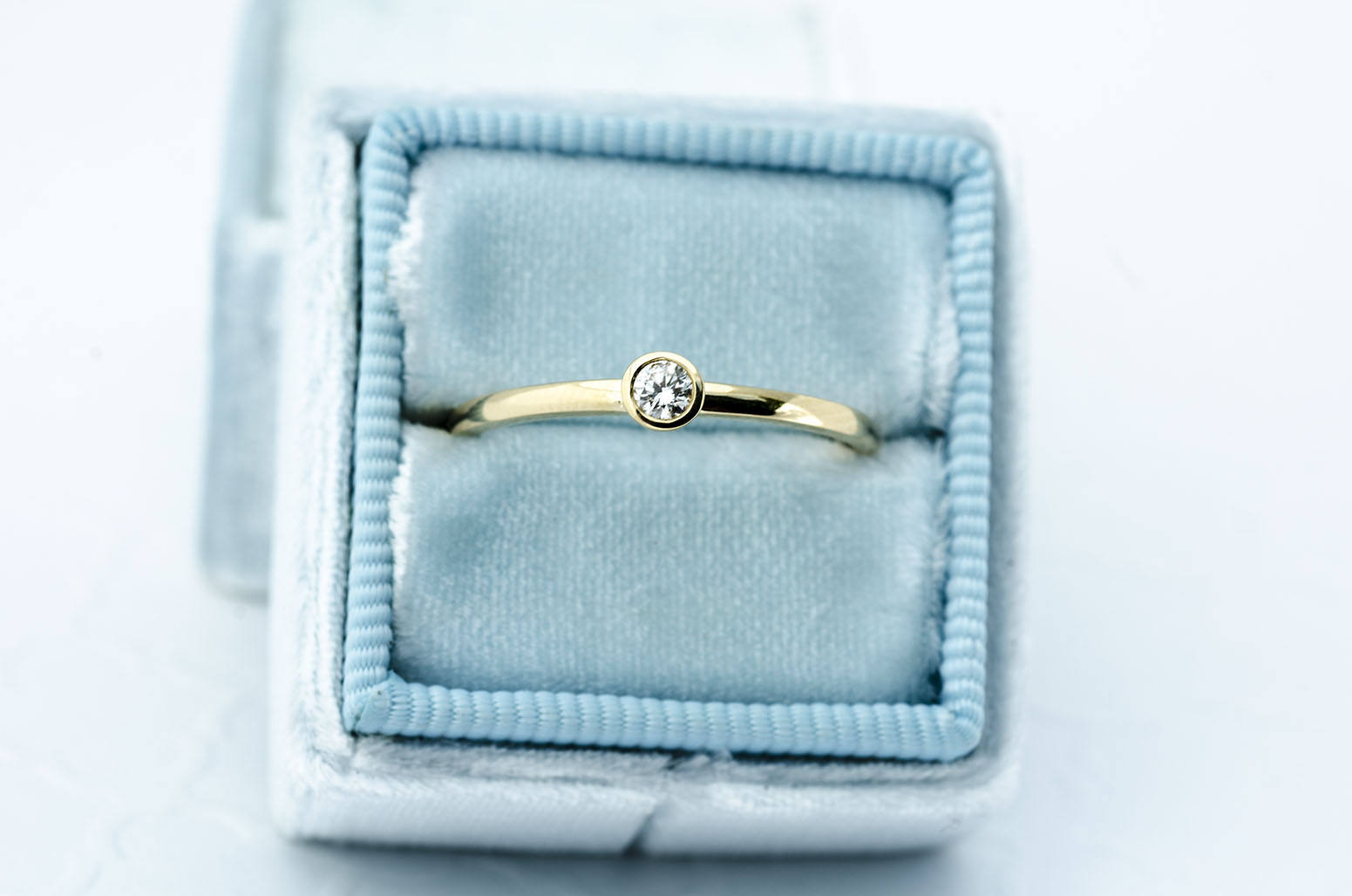 Tiny Diamond Ring, Minimalist Diamond Engagement Ring, 18k Real Gold ...