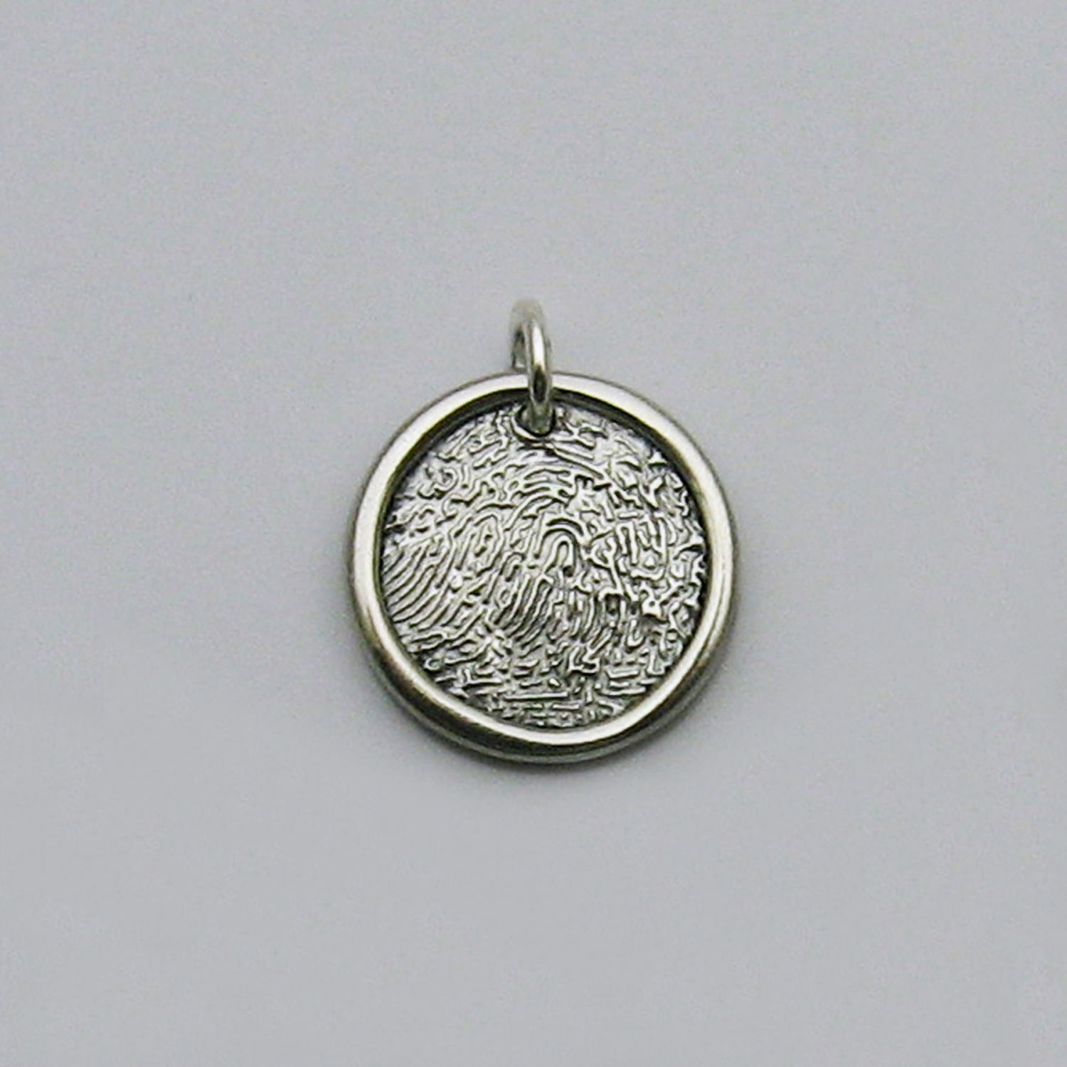 Fingerprint Jewelry, Silver Fingerprint Charm, Personalized Charm ...