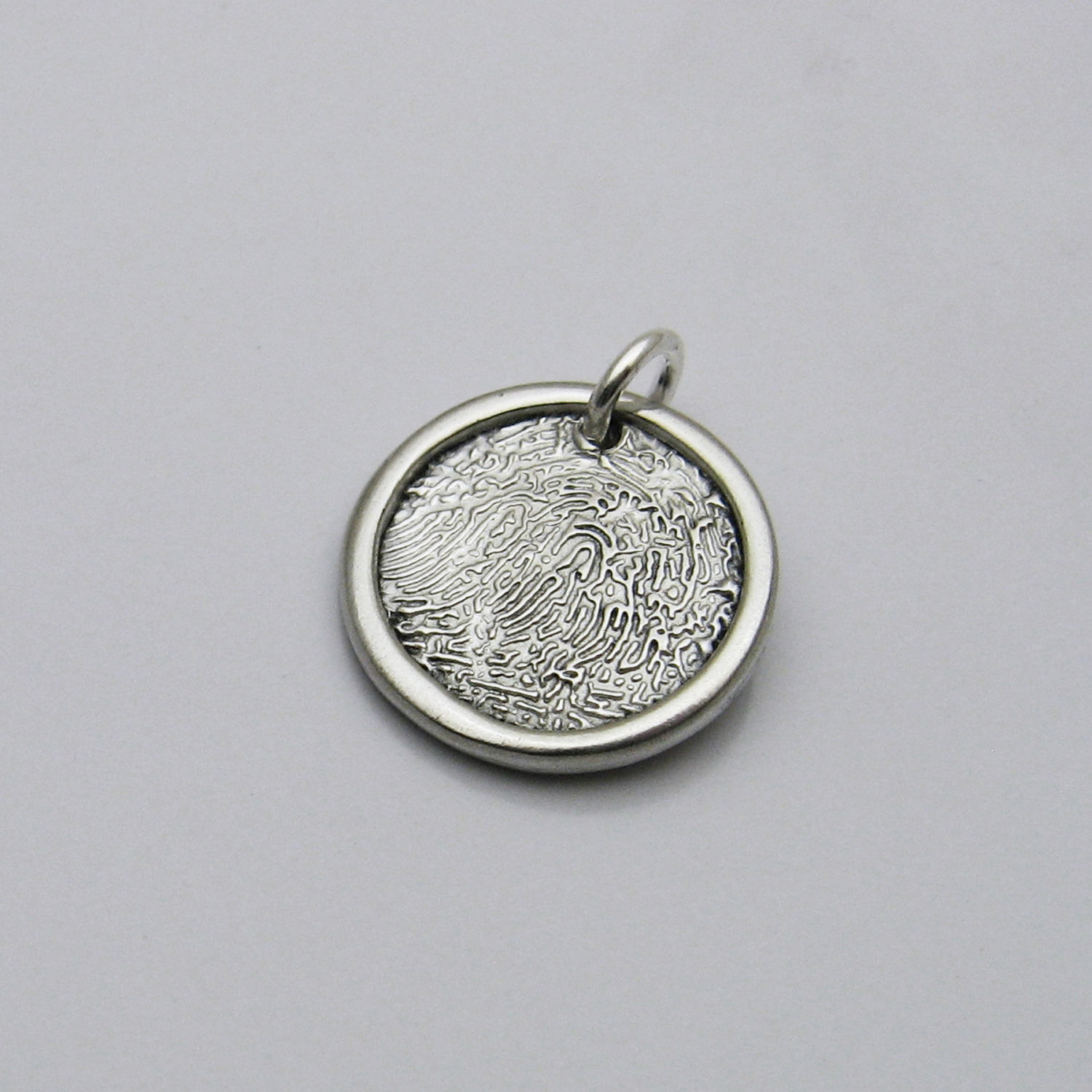 Fingerprint Jewelry, Silver Fingerprint Charm, Personalized Charm ...
