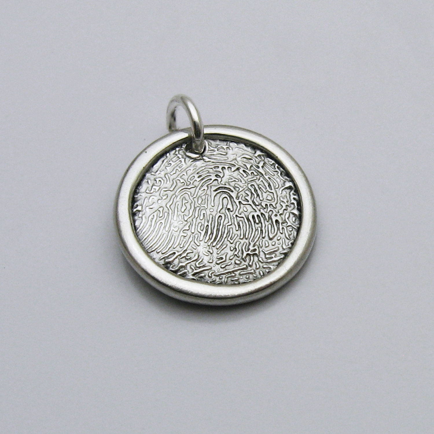 Fingerprint Jewelry, Silver Fingerprint Charm, Personalized Charm ...