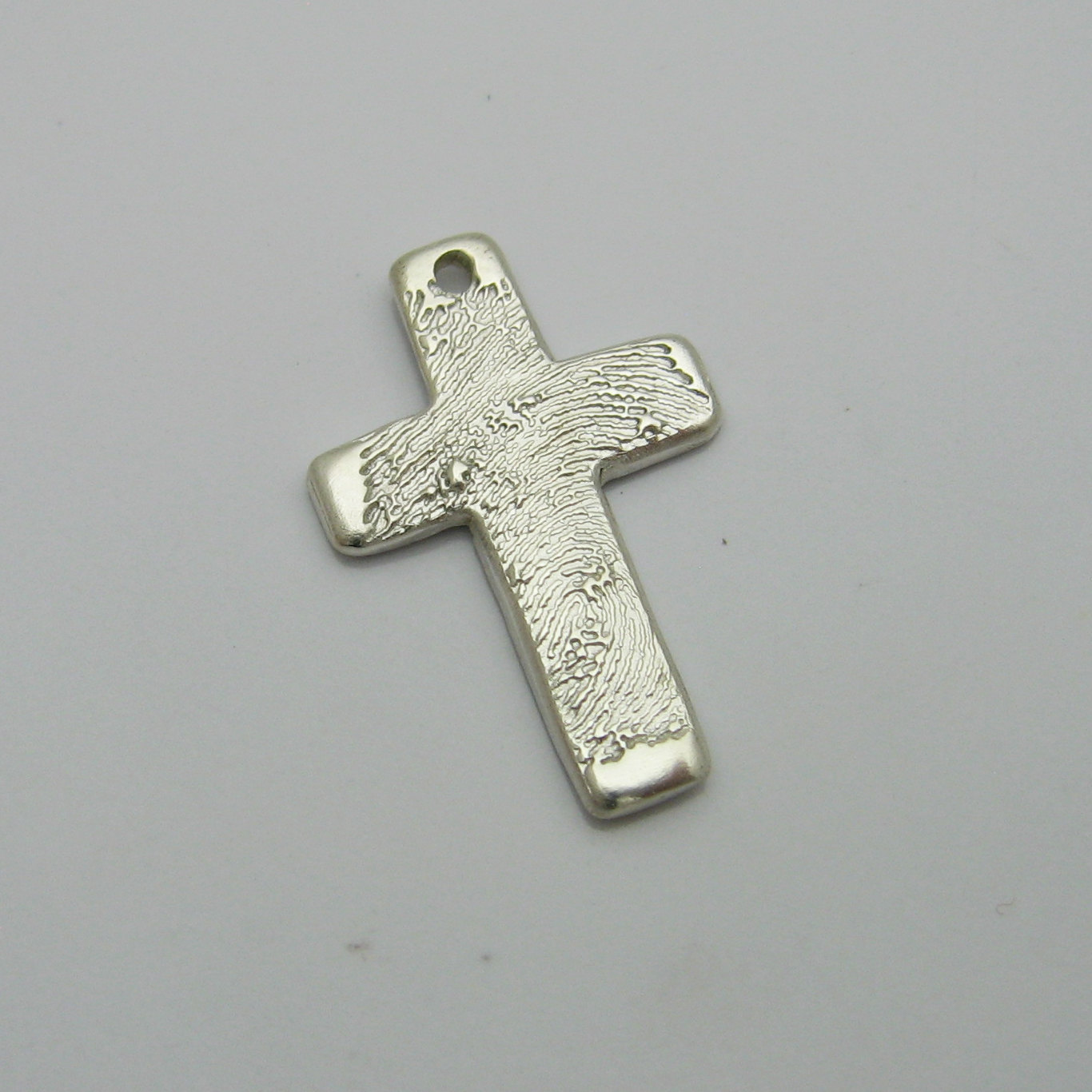 Fingerprint Jewelry, Silver Fingerprint Cross, Silver Fingerprint ...