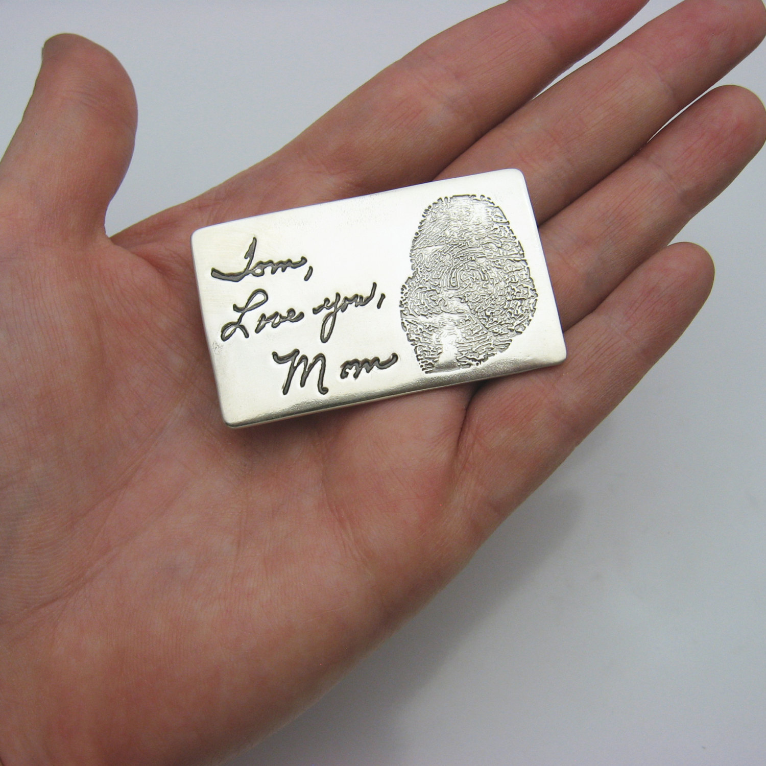 Sterling Silver Personalized Money Clip, Handwriting Money Clip ...