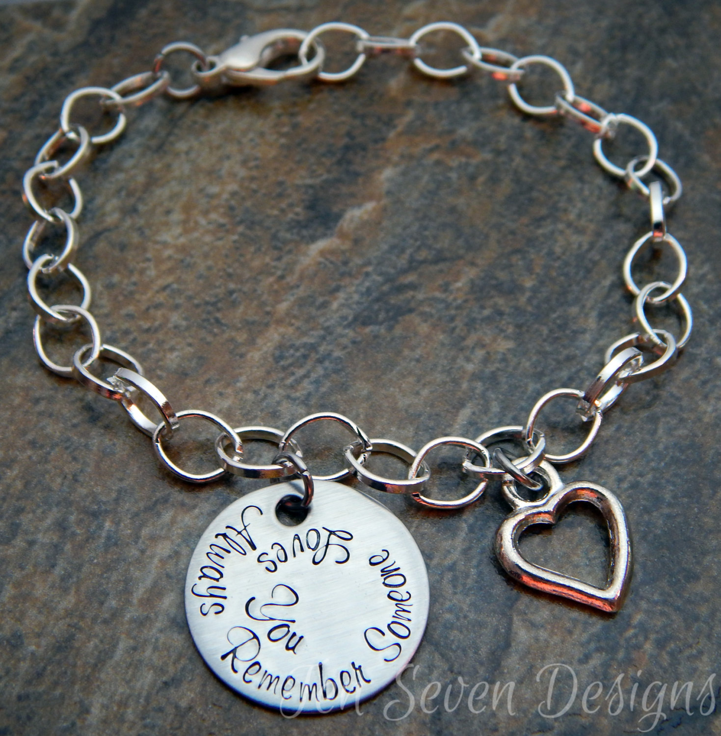 Personalized Charm Bracelet with Custom Disc and Charm - Custom ...