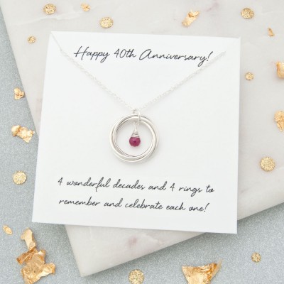 40th Anniversary Gift For Her, 40th Ruby Wedding Anniversary Gifts ...