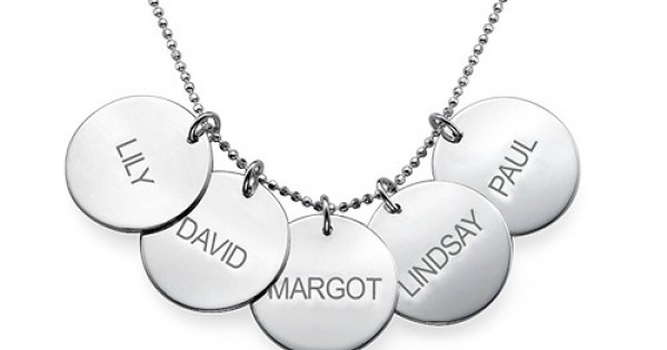 Multi Disc Necklace: Your Loved Ones, Captured in Sterling Silver